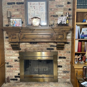Fireplace Mantel Handmade Snake River Model With Dark Walnut - Etsy