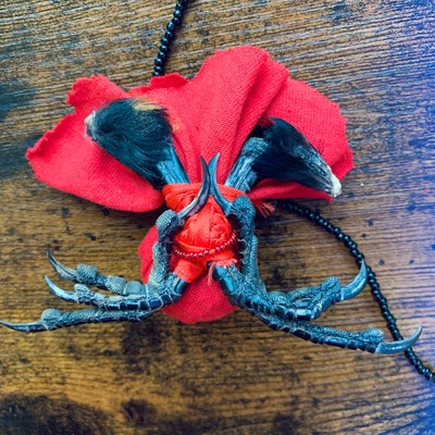 One Pair 2 Crow Feet Foot Talon Claws Taxidermy Fetish Curio Bones Art ...