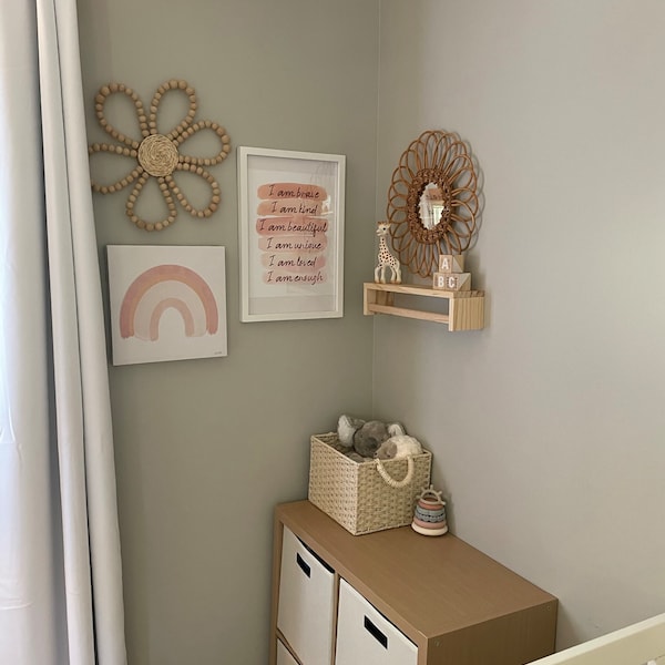 Positive Affirmations Wall Art, Girls Bedroom Affirmation Printable ...