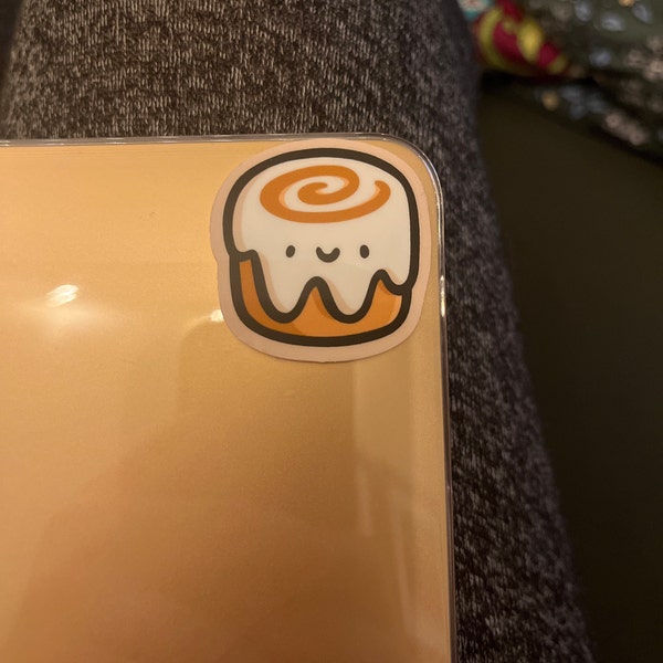 Mini Cinnamon Roll Vinyl Sticker | Waterproof Phone Sticker | Cute ...