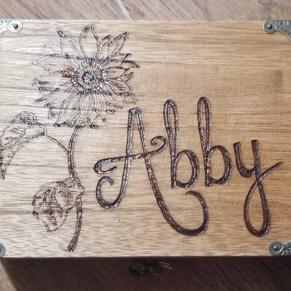 Custom Keepsake Box, Hand Burned Wood, Anniversary Gift, Wedding Gift ...