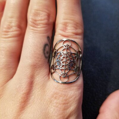 Metatron's Cube Ring Stainless Steel - Etsy