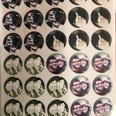 Custom Photo Stickers Personalized Stickers 12-2 in Round Stickers up ...