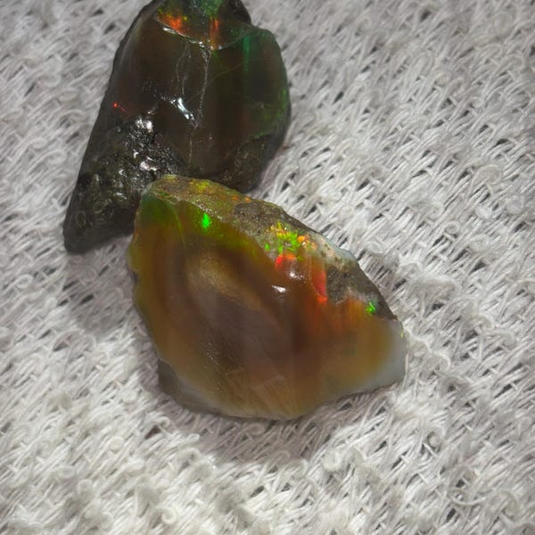 Opal Rough, Natural Ethiopian Oil Opal, Specimen Crystal Opal, Welo ...
