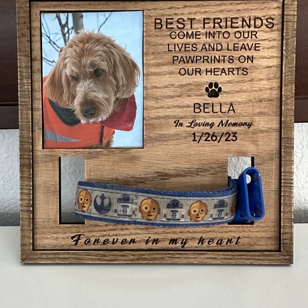 Laser | Dog Remembrance Memorial Photo With Collar Plaque, 8 X 8, 3 X 4 ...