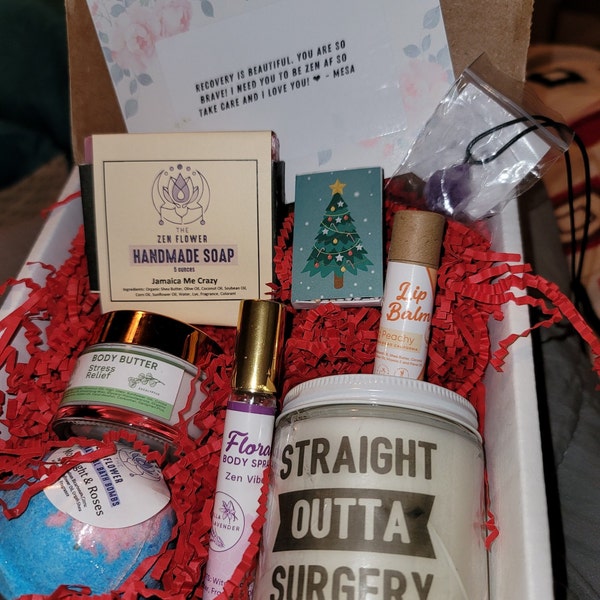 Get Well Soon Gift Box, Post-surgery Care Package, Healing Surgery Gift Basket, Straight Outta ...