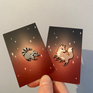 Rose Gold Fox Enamel Pin Badge - Etsy