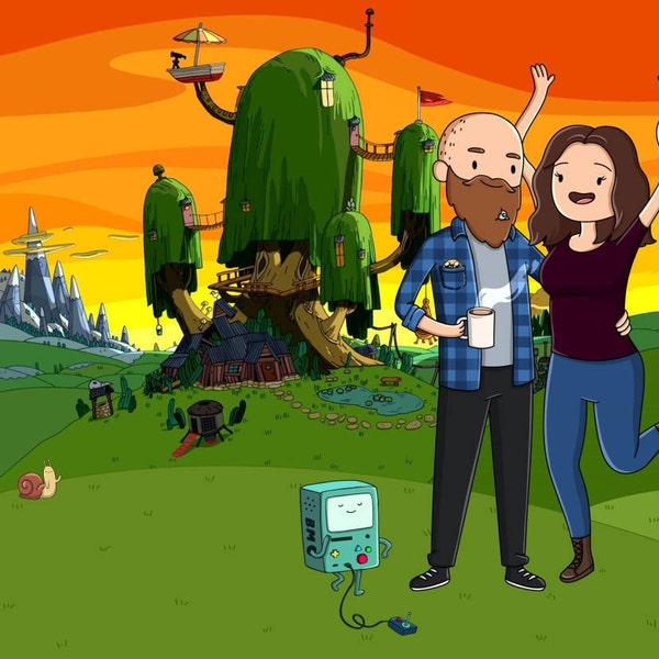 Adventure Time Portrait, Adventure Time Custom Cartoon Portrait ...