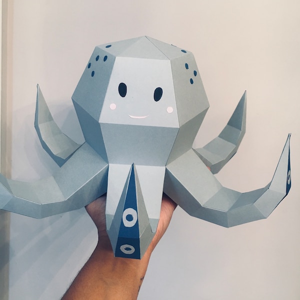 DIY Papercraft Octopus,octopus 3d Model,paper Toy,party Decoration ...