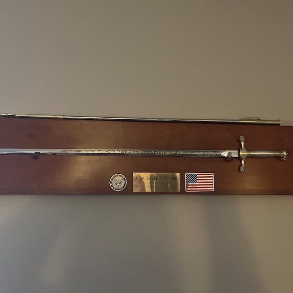 Army Officer Sword Display, West Point Gift for Army Cadet, ROTC ...