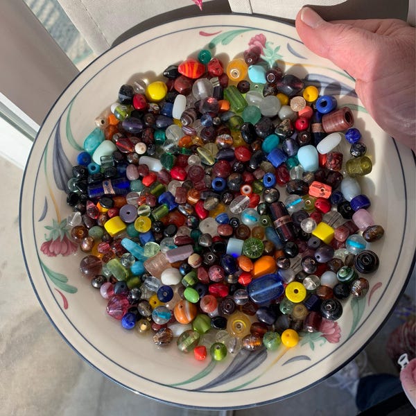 100 Gram Mixed Glass Bead Pack, 3-26mm, About 80-140 Beads, Shape ...