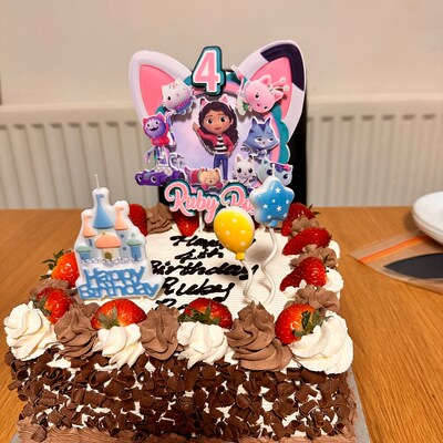 Personalised Gabby Dollhouse Cake Topper 3D With Name and Age - Etsy UK