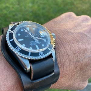 Horween Shell Cordovan Navy Racing Leather Watch Strap - Etsy