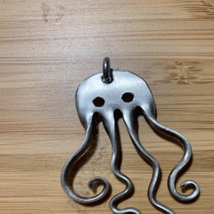 Fork Octopus Silver Pendant Silversmith Sculptures Welded Vintage Fork ...