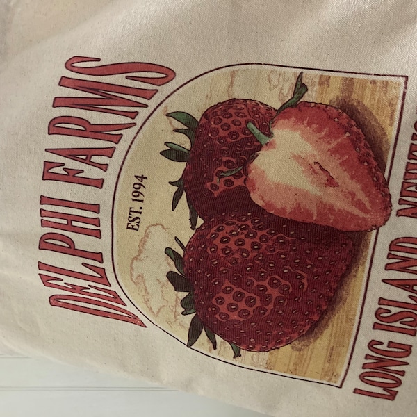 Delphi PJO Tote Bag, Delphi Strawberry Farms Tote Bag, Delphi ...