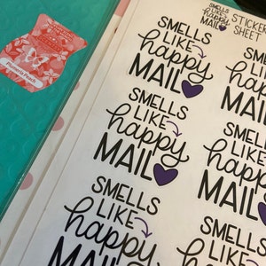 Smells Like Happy Mail Sticker SVG Wax Melt Printable | Etsy