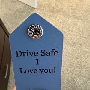 Personalized Leather Double Sided Photo Drive Safe Keychain - Etsy