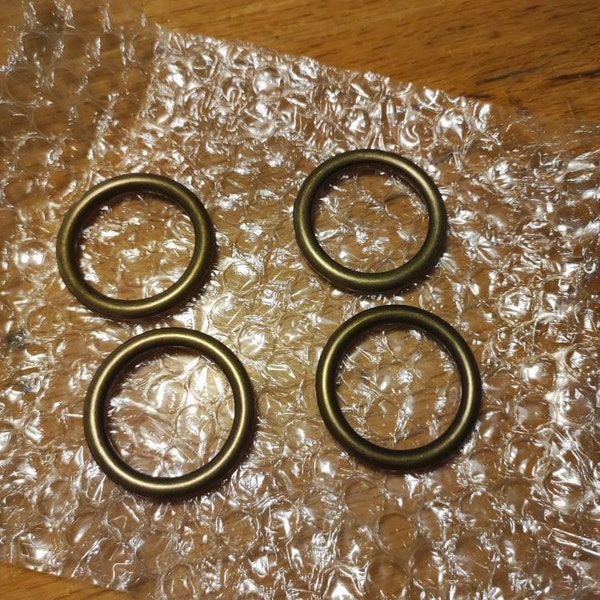 Heavy Duty Antique Solid Brass O Rings No Seam , 1 2 3 Inch Large Metal ...