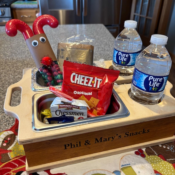 Personalized Couchbar Box Drink and Snack Holder for Sofa - Snack Bar ...