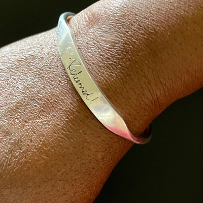 Actual Handwriting Cuff Bracelet / Personalized Cuff / Signature Cuff ...