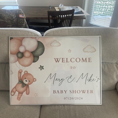 Boy or Girl Gender Reveal Maze Game Beige Teddy Bear Labyrinth Game ...