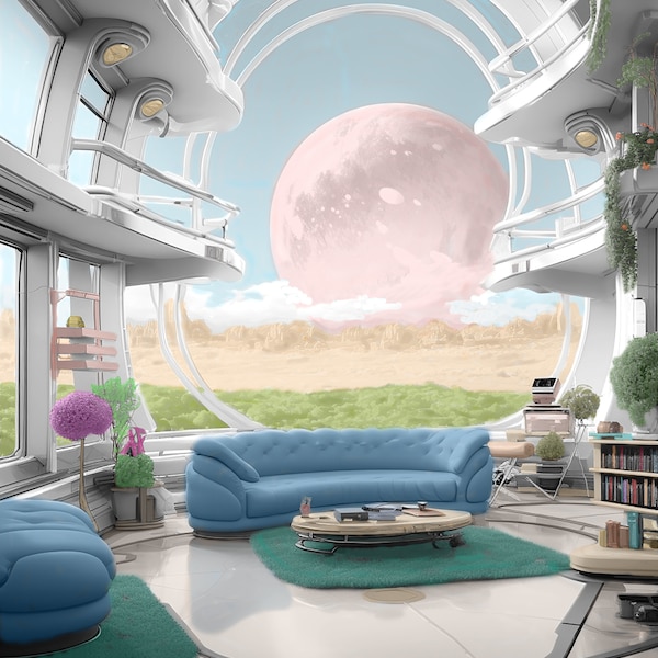 Mermaid Magical Rooms Adult Coloring Pages, Enchanted Interior ...