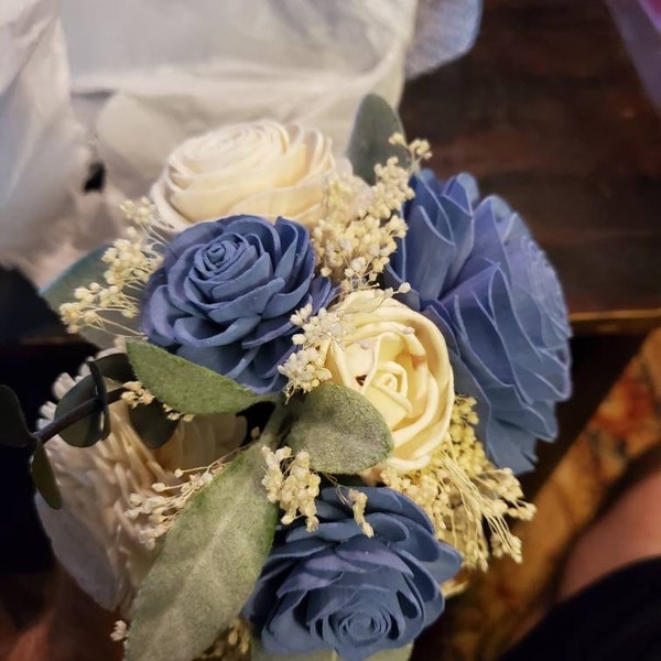 Wood Flower Mini Bouquet, Sola Wood Flowers, Wooden Flower Bouquet ...