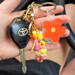 Custom Beaded Keychain Personalized Y2K Keychain 90s Inspired | Etsy