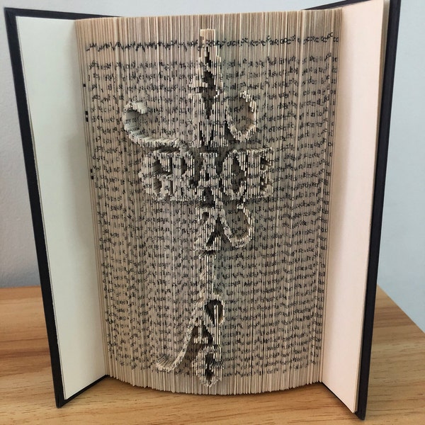 Amazing Grace Book Folding Art Pattern – DIY Cross Design (PDF) - Etsy