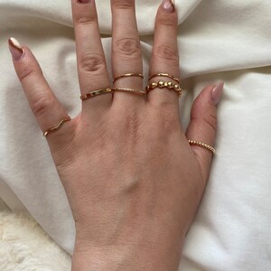 7pcs Minimal Gold Stackable Rings Stackable Delicate Ring Set Gold ...