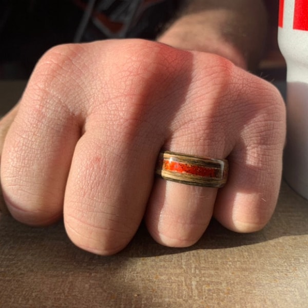 Tennessee Whiskey Barrel Ring With Treated Copper Inlay - Charred ...