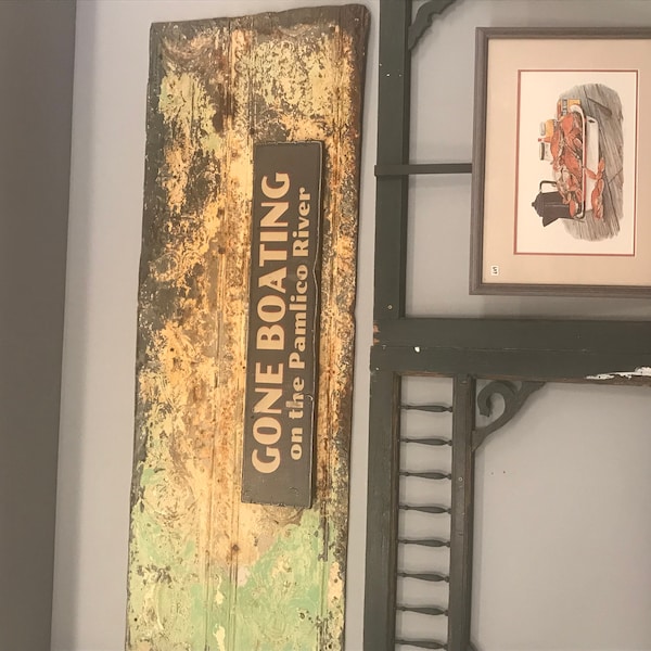 Custom Gone Boating Lake House Sign - Rustic Hand Made Vintage Wooden ...