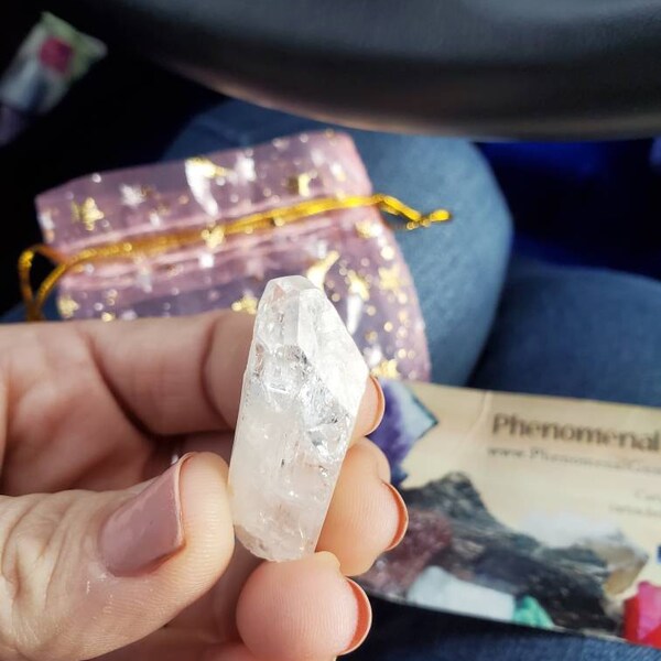 Black Herkimer Diamond Quartz *birthday Pocket* Black Inclusions Rocks ...