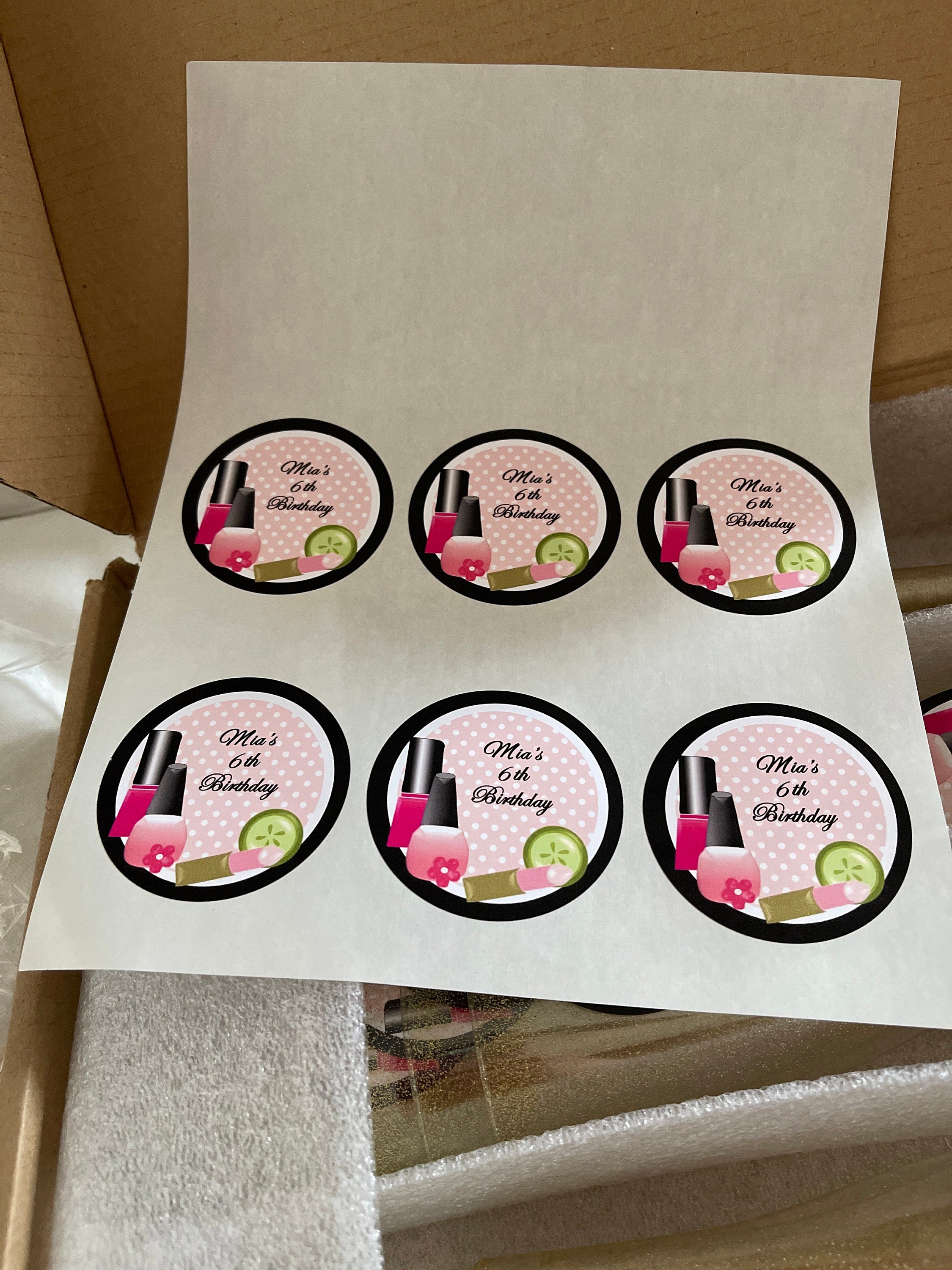 Spa Party Favor Stickers Spa Party Goody Bag Stickers Spa | Etsy