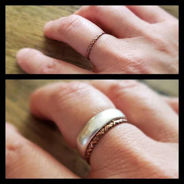 Bohemian Stacking Rings, Boho Rings, Tribal Rings, V Stamp Stacking ...