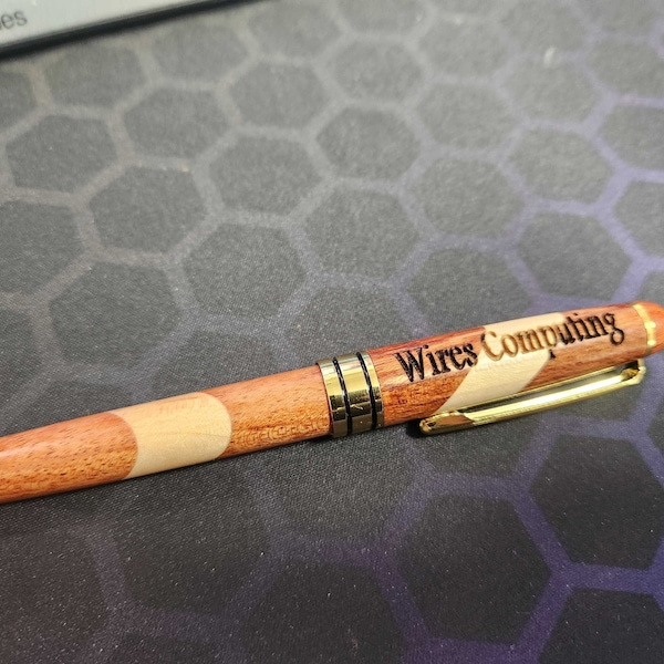PERSONALIZED Exotic NATURAL Wood Pen, Engraved Wooden Pens, Rosewood ...