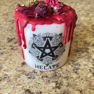 Hecate Altar Candle 6x3 Pillar Hekate Candle Ritual Candle | Etsy