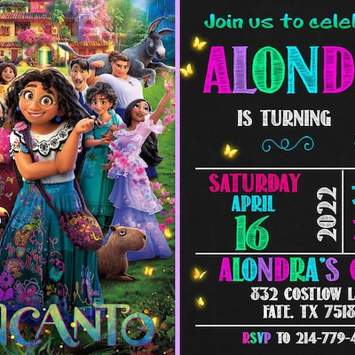 Encanto Invitation Encanto Birthday Invitation Encanto Party - Etsy