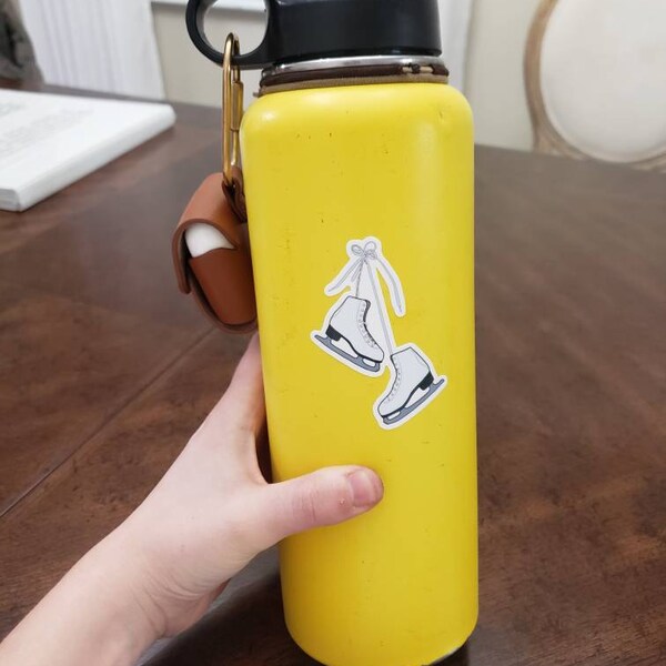 Ice Skates Sticker // Ice Skate Water Bottle Sticker // Ice Skating ...