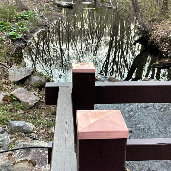 Solid Copper Post Caps - Etsy