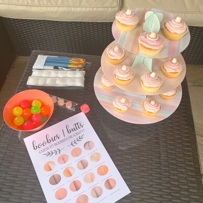 Boobiess Butt, Greenery Baby Shower Games, Baby Shower Games Printable ...