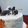 River Otter Wedding Cake Topper, Bride-groom-animal-wooden Raft-water ...