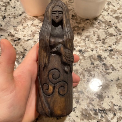 KOLYADA God Wooden Statue Slavic Gods Kolyada Pagan Goddess Wooden Hand ...