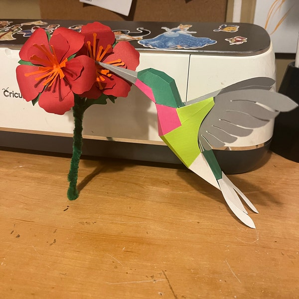 Low Poly Hummingbird SVG, PDF Papercraft. Digital Download, Paper Craft ...