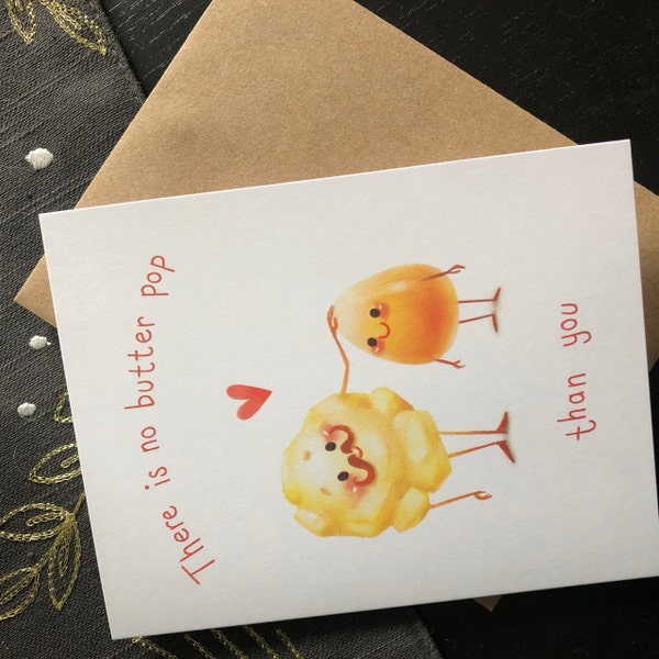 Funny Fathers Day Card, Popcorn Pun, Thanks Dad - Etsy