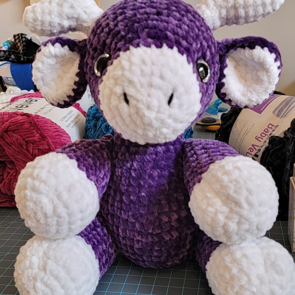 Colbie the Cow Amigurumi Crochet Pattern | Plush Cow PDF Tutorial ...