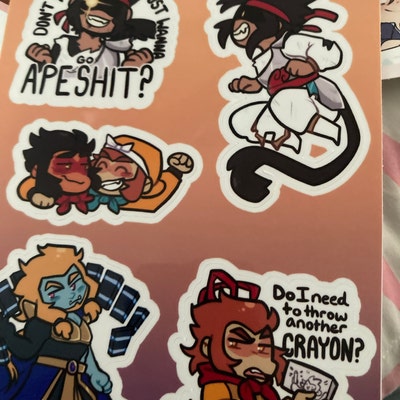 LMK Special Vinyl Sticker Sheet 4x6 Inch MK Wukong Macaque Azure Vinyl ...