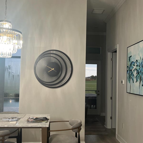 Abstract Wall Clock, Unique Wall Clock for Room, Large Clocks for Wall ...