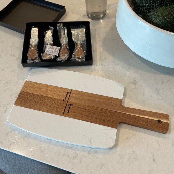 Personalized Wood Flight Board Cutting Charcuterie Engagement Wedding ...