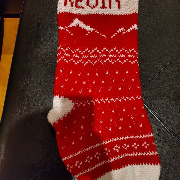 The Forest Fair Isle Stocking Crochet Pattern - Etsy